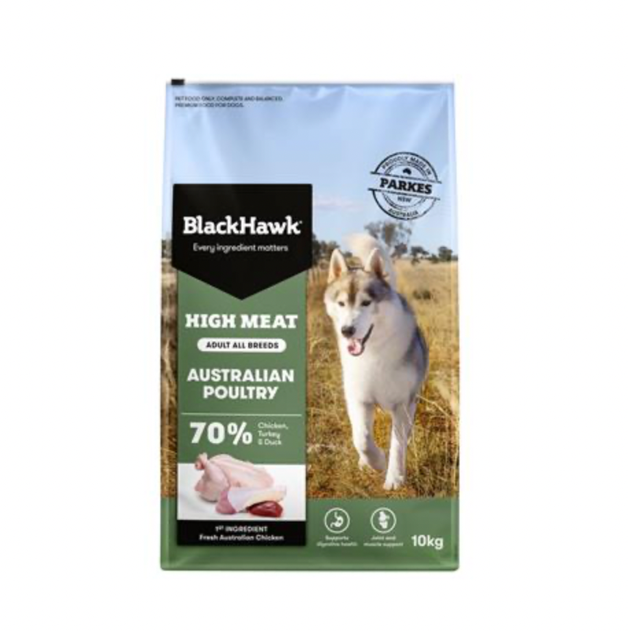 BlackHawk High Meat Poultry Dog Food NZ | 70% Australian Chicken ...